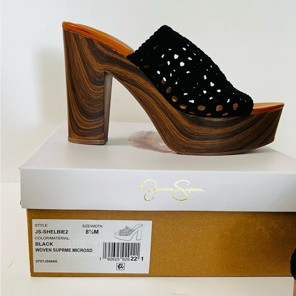Jessica Simpson | Shoes | Jessica Simpson Shelbie Platform Slide Black ...